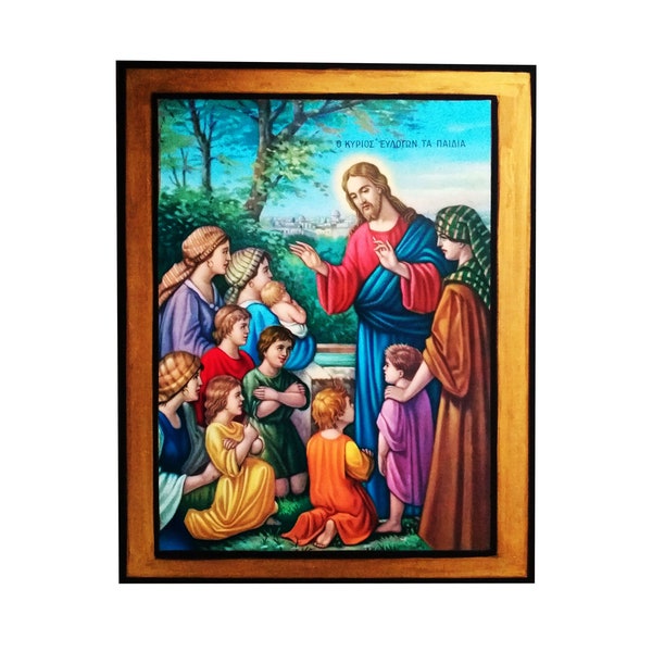 Christ Blessing the Children Icon - Etsy