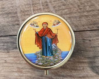 Round Orthodox Icon - Etsy