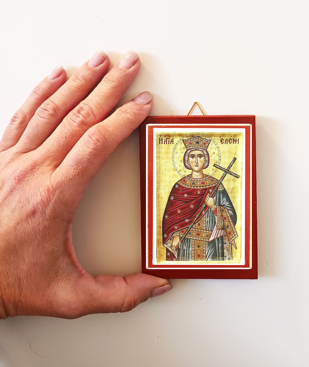 Handmade Saint Helen Greek Orthodox Icon, Small Christian Faith Gift ...