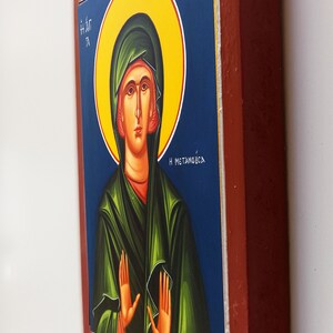 Saint Pelagia the Penitent, Handmade Orthodox Byzantine Icon on Wood ...