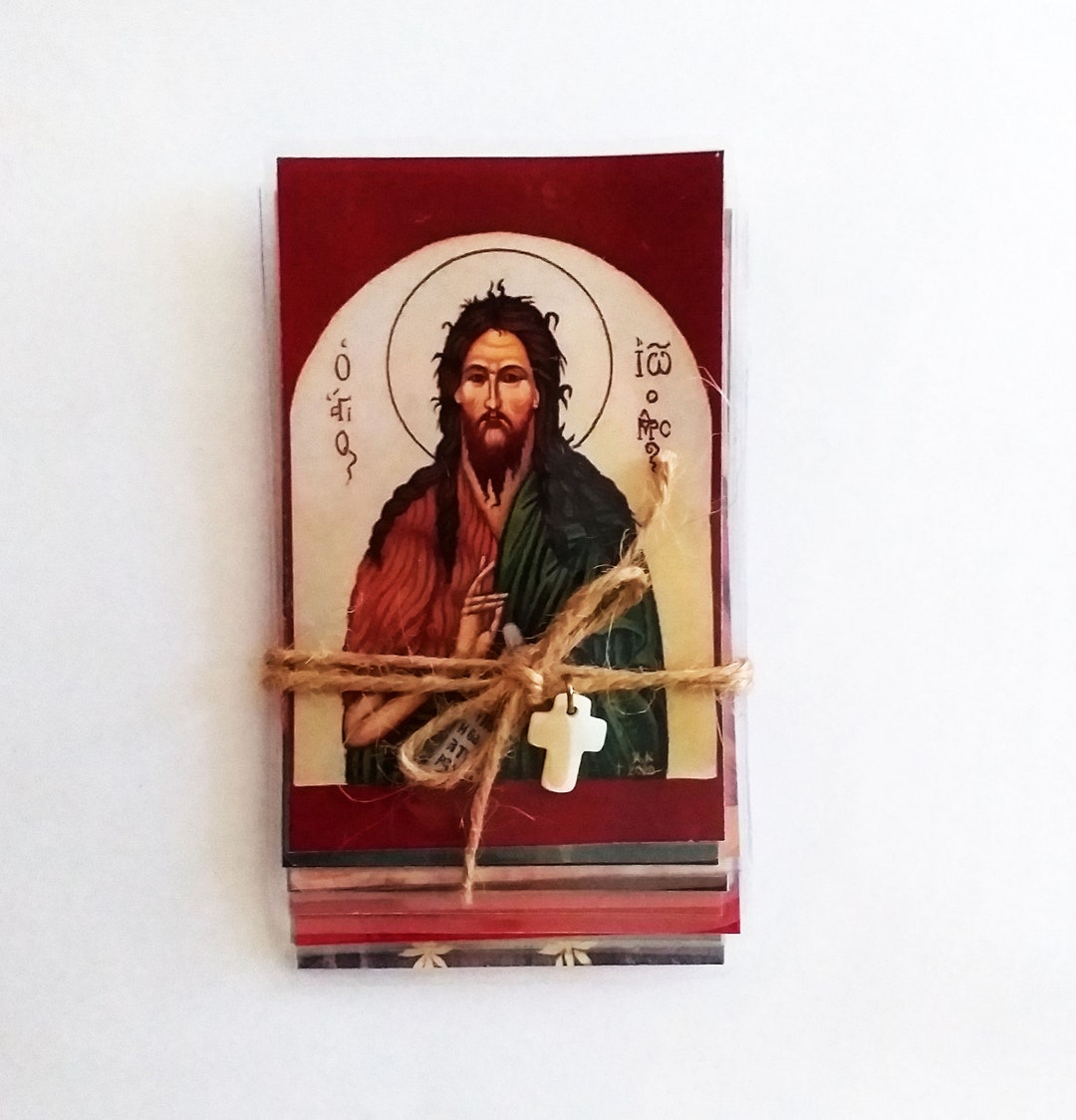 Laminated Orthodox Saints Cards: Greek Holy Icons, Church School (20 ...
