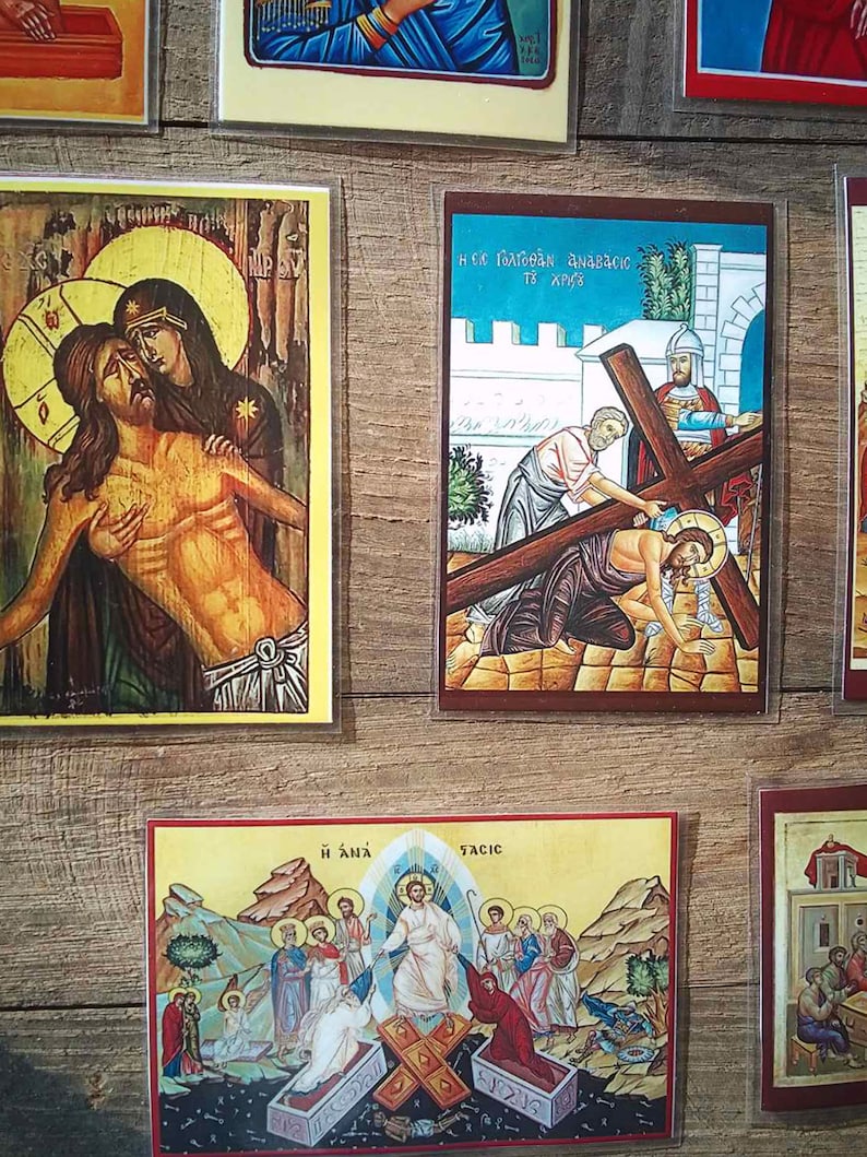 Greek Orthodox Easter Icon Prints: Laminated Prayer Cards, Set of 20 - Etsy