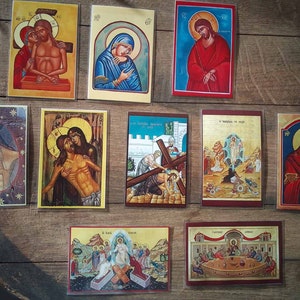 Greek Orthodox Easter Icon Prints: Laminated Prayer Cards, Set of 20 - Etsy