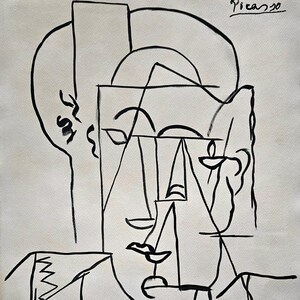 Pablo Picasso Signed Drawing Cubist Figurative Art - Etsy