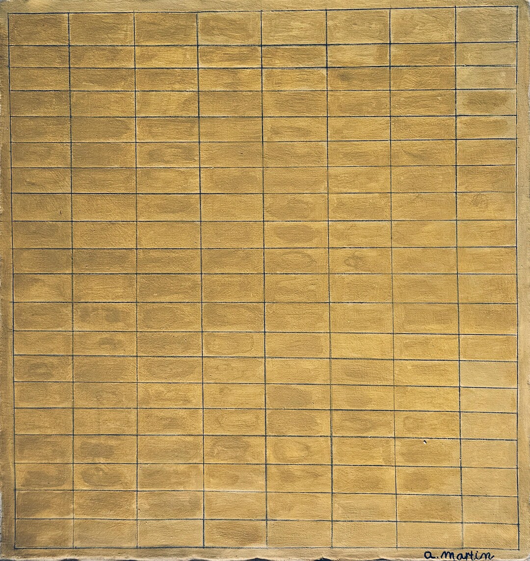 Agnes Martin Signed Vintage Oil Painting Abstract Minimalism Art - Etsy