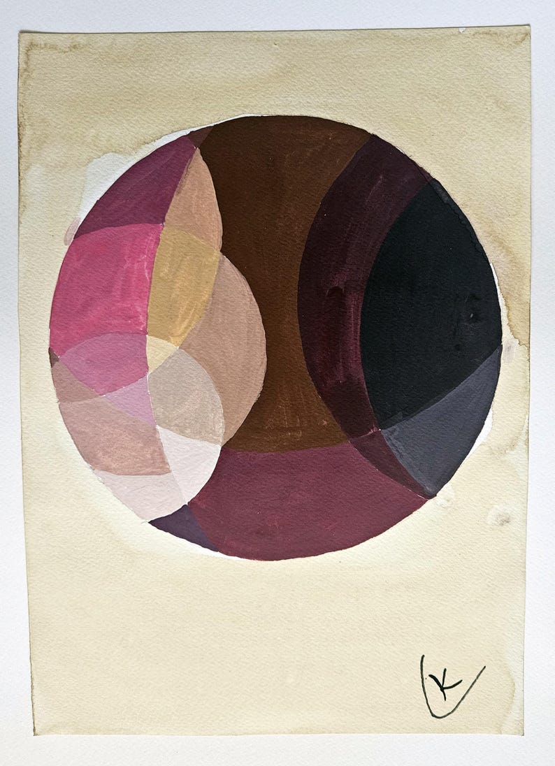 Wassily Kandinsky Signed Vintage Painting Abstract Russian ...
