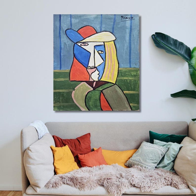 Picasso Signed Vintage Painting Cubism Abstract Expressionism - Etsy