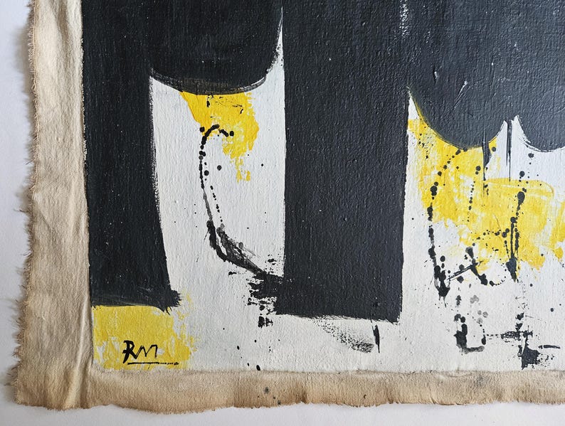 Robert Motherwell Signed Vintage Painting Abstract Expressionist ...