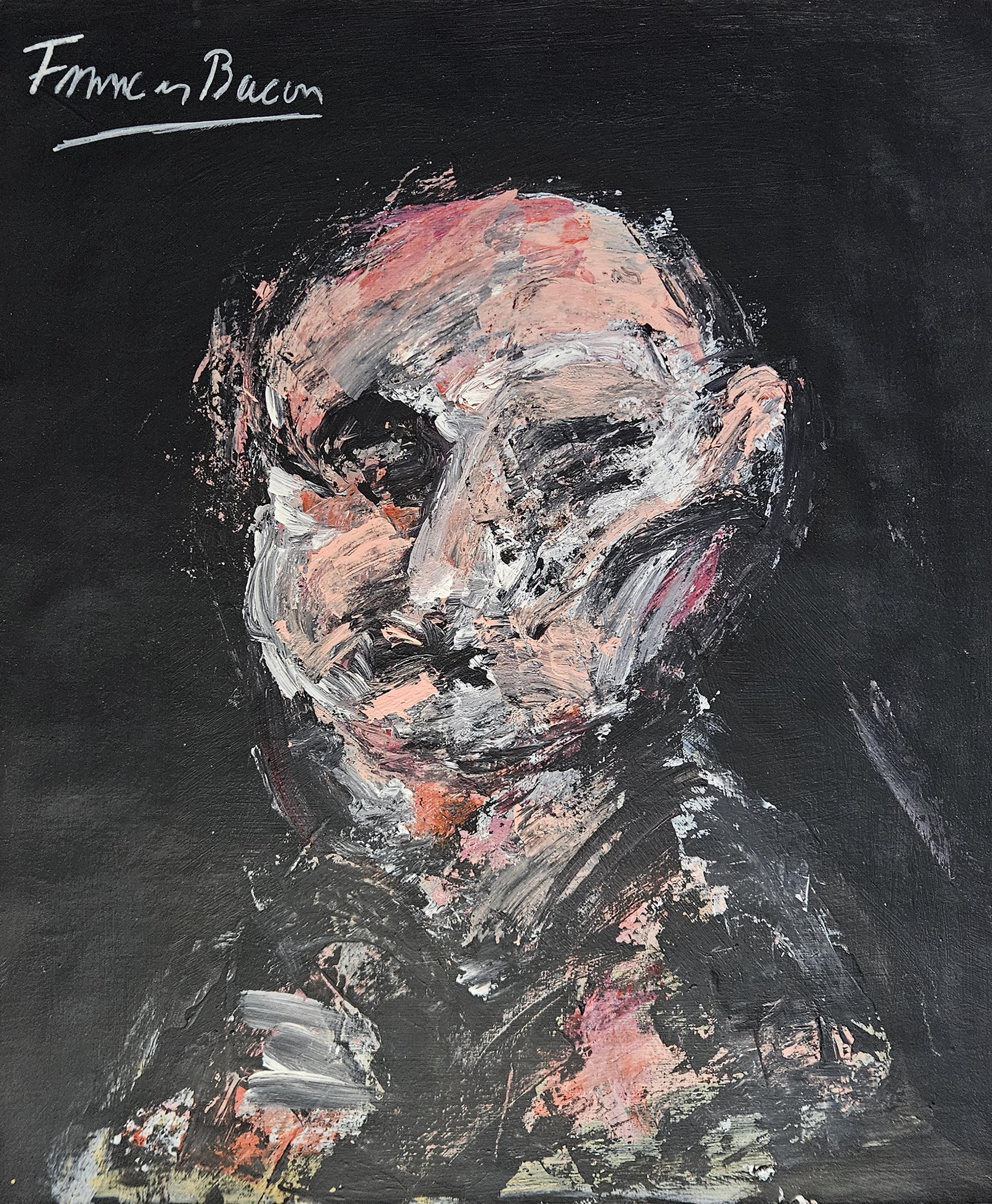 Francis Bacon Signed Vintage Oil Painting Abstract Expressionism ...
