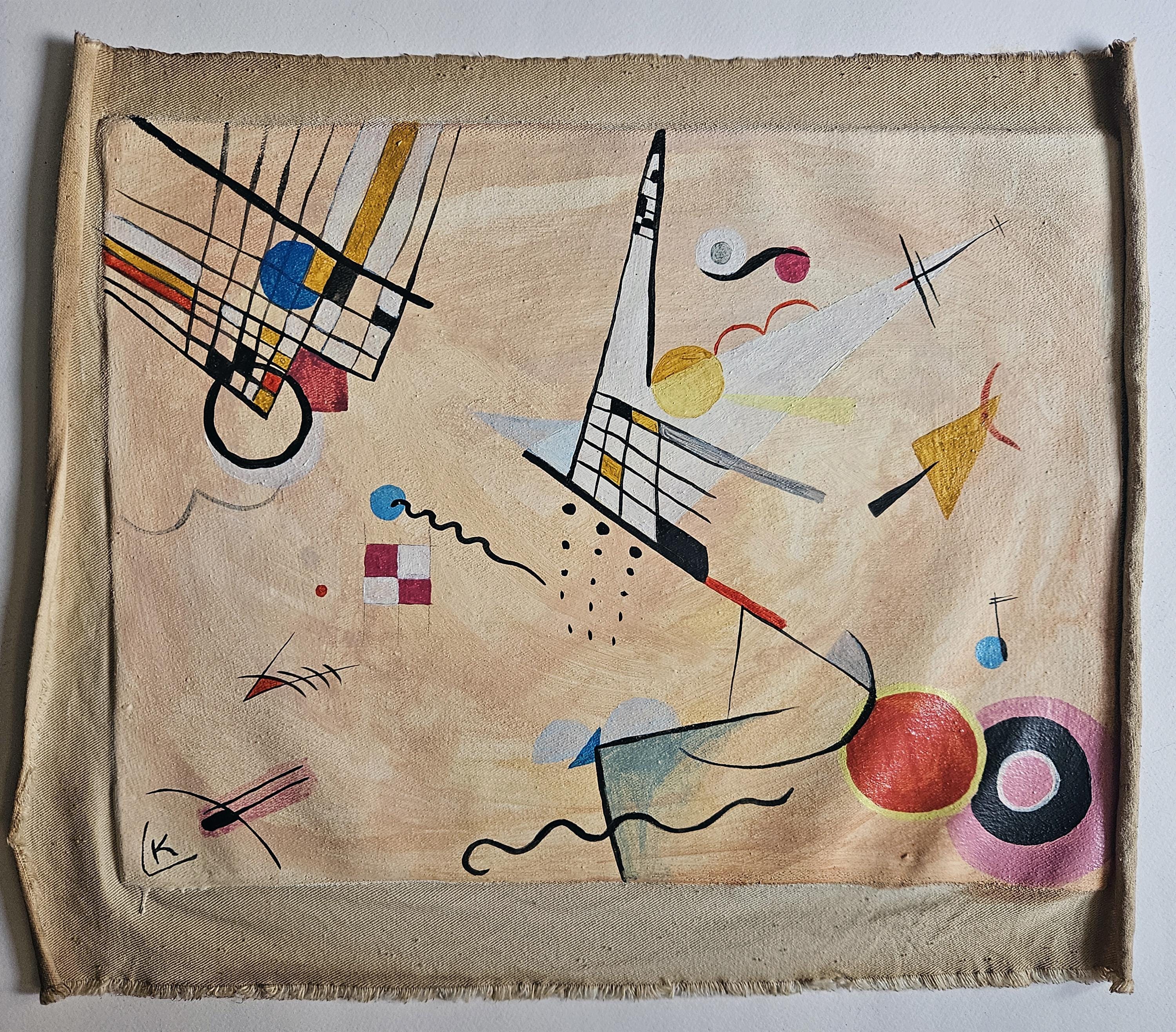 Wassily Kandinsky Signed Vintage Painting Russian Abstract ...