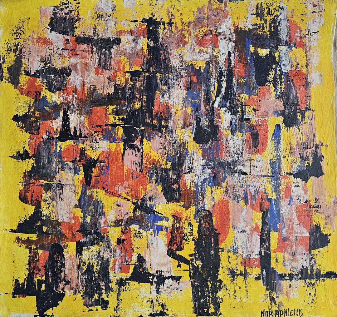 Norman Lewis Signed Vintage Painting Abstract Expressionism - Etsy
