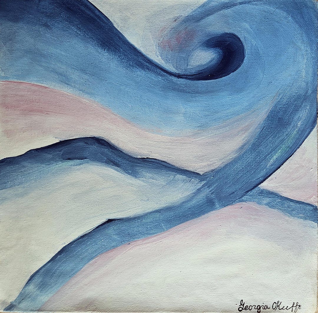 Georgia O'keeffe Signed Vintage Painting American Modernist Floral Art ...