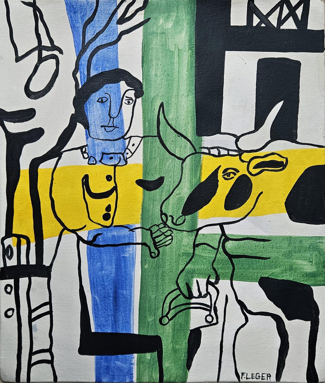 Fernand Léger Signed Vintage Painting French Cubist Modern Art - Etsy