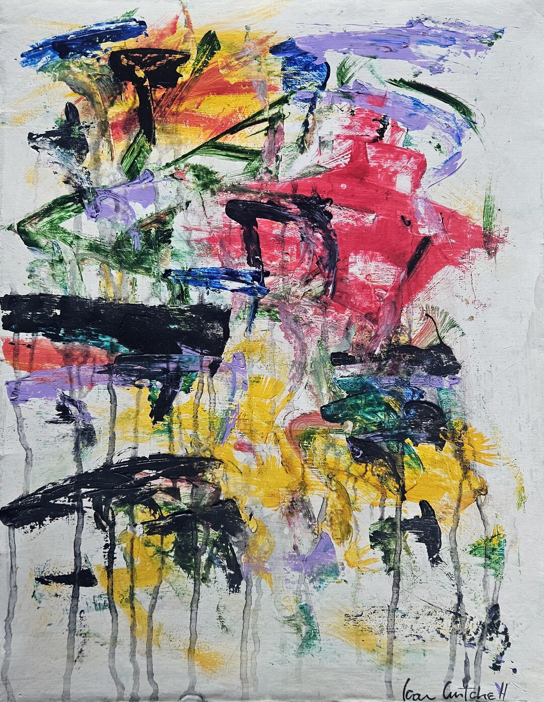 Joan Mitchell Signed Vintage Painting American Abstract Expressionism ...