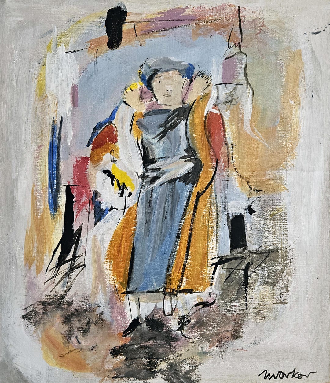 Jack Tworkov Style Style Signed Vintage Oil Painting Abstract ...