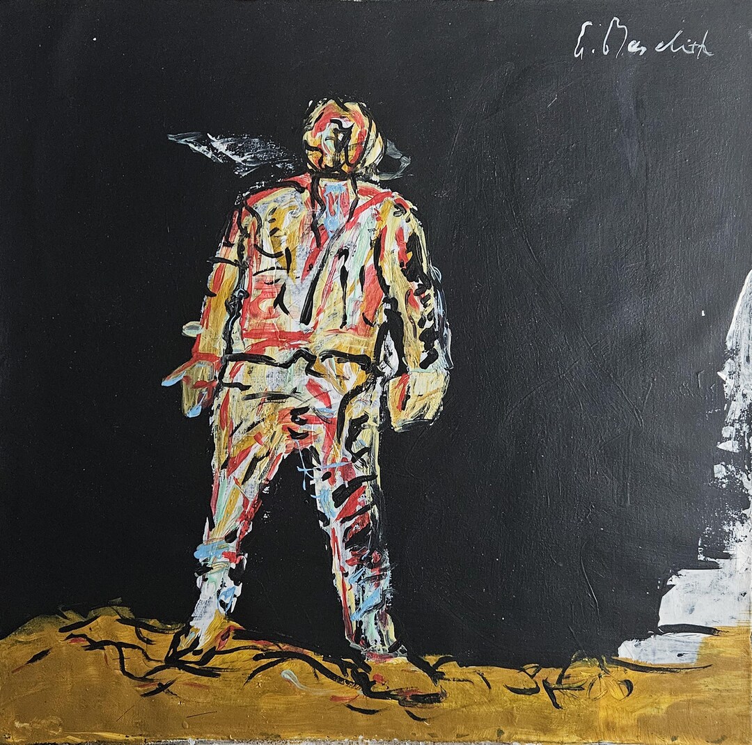 George Baselitz Signed Vintage Oil Painting Abstract German ...