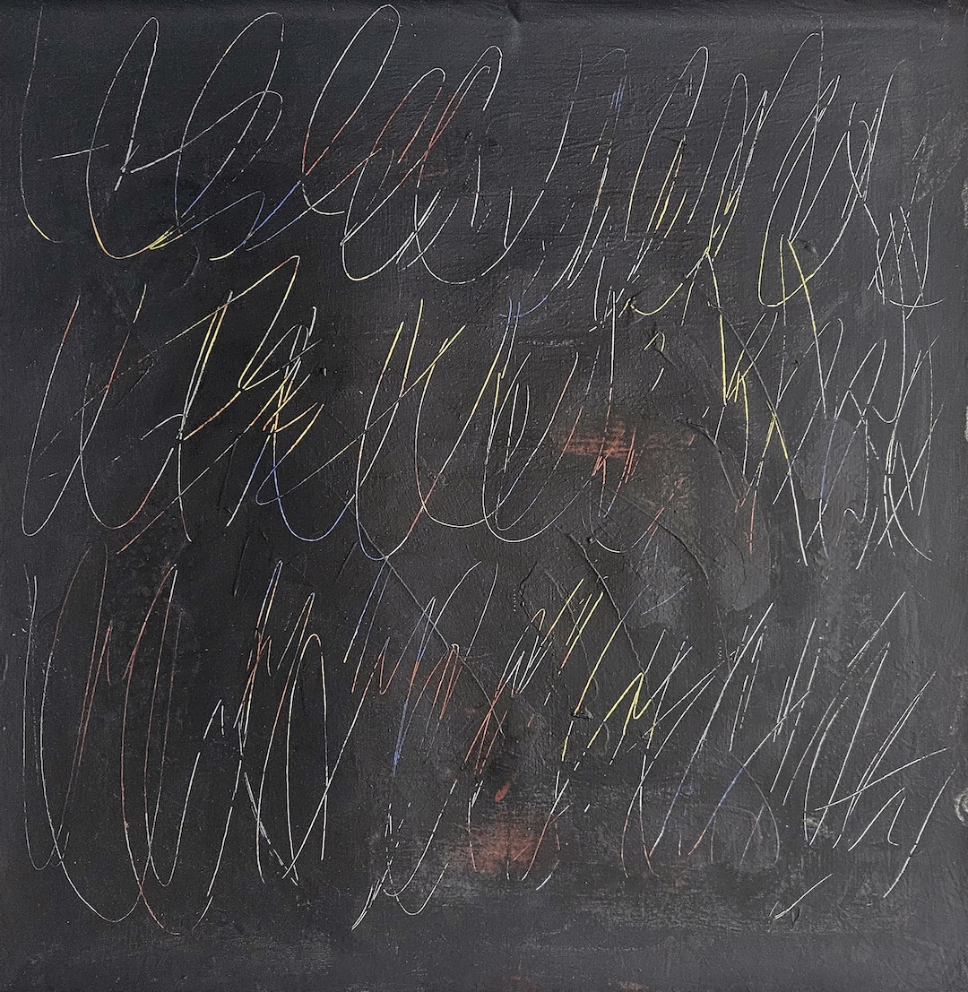 Cy Twombly Signed Vintage Painting Abstract Expressionism Scribble Art ...