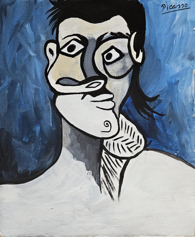 Picasso Style Signed Oil Painting Abstract Cubism Art - Etsy
