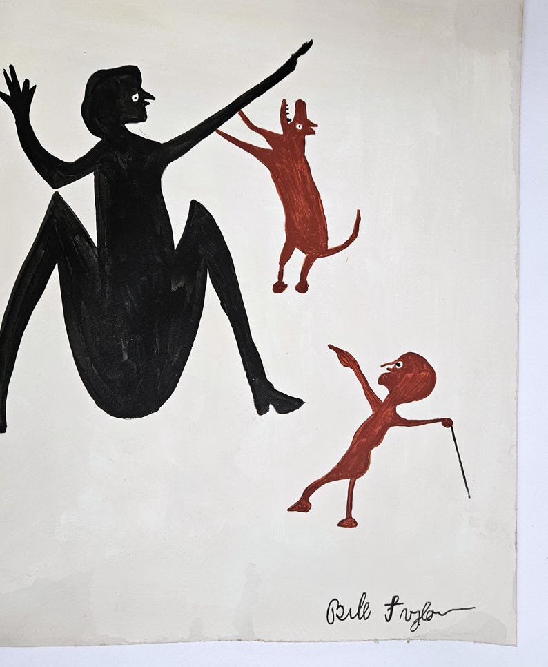 Bill Traylor Signed Painting American Folk Art - Etsy