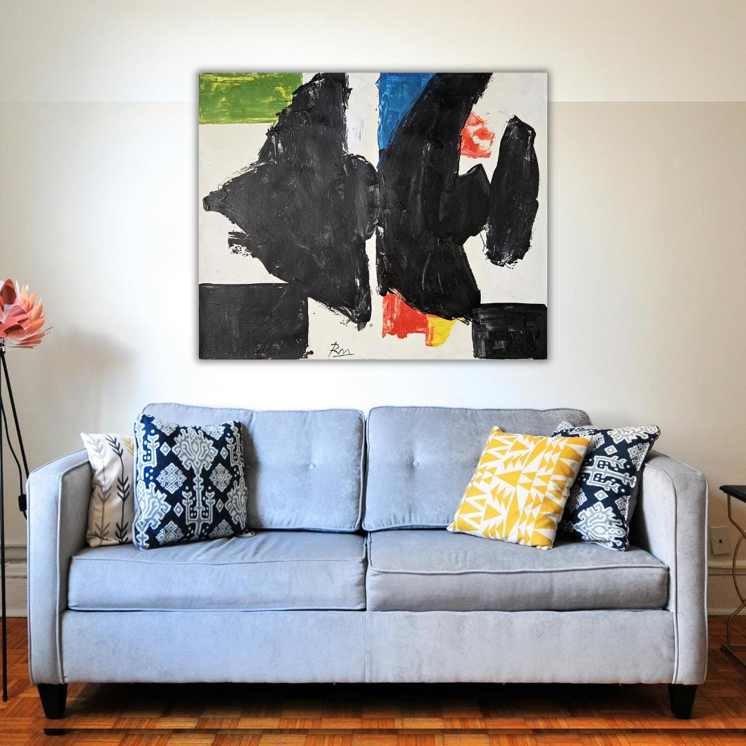 Robert Motherwell Signed Painting Abstract American Art - Etsy