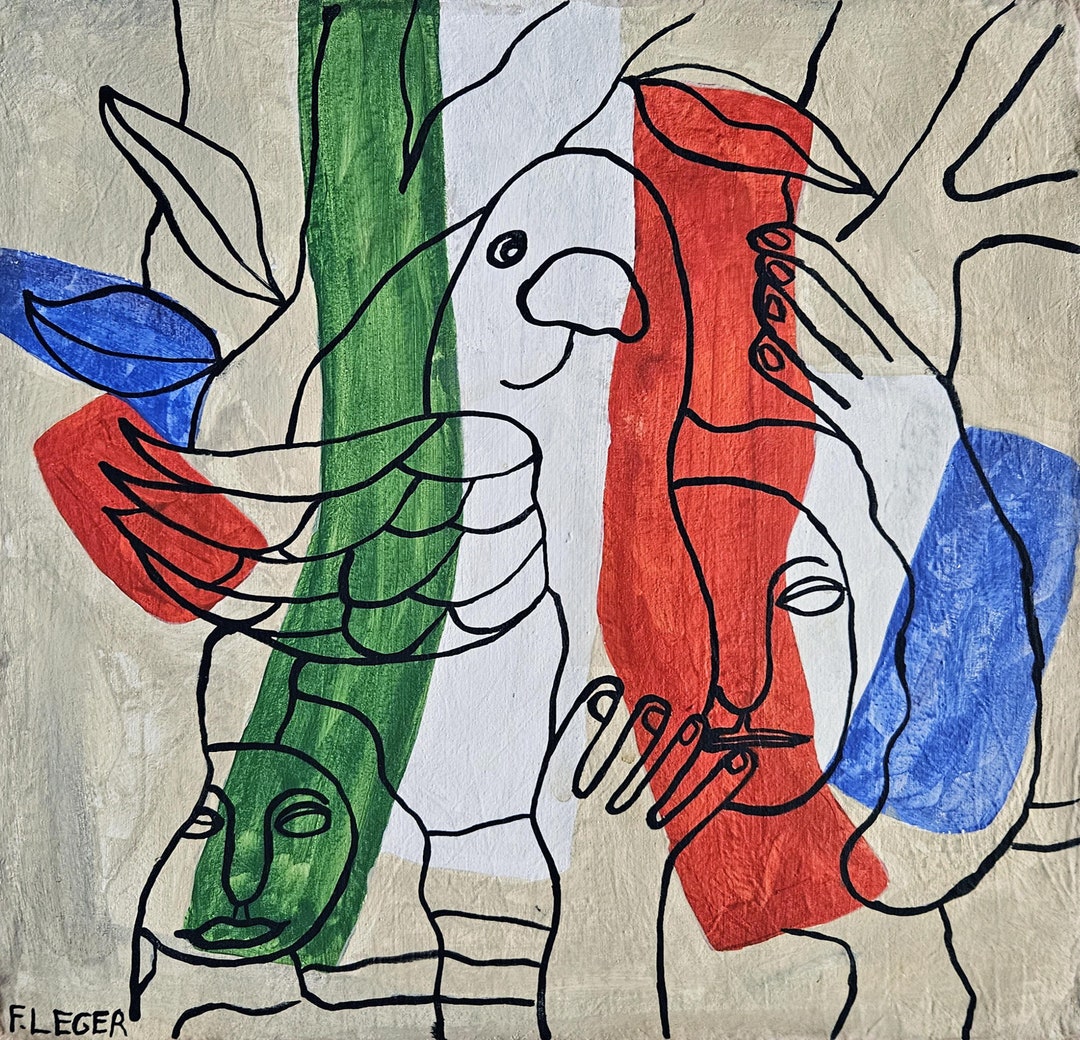 Fernand Léger Signed Vintage Painting French Cubist Modern Art - Etsy