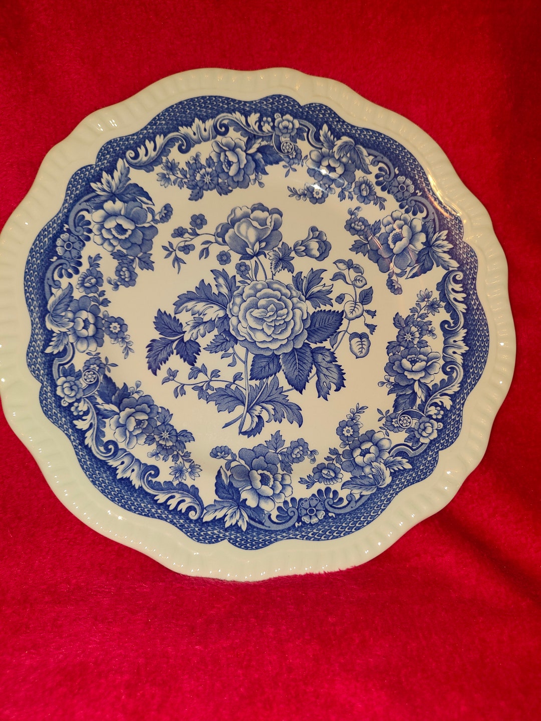 Spode Blue Room Collectors Plate - Regency Series - British Flowers ...