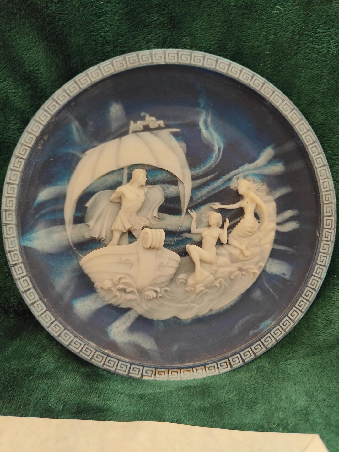 The Voyage of Ulysses Cameo Plate the Sirens Lapis-blue Collector Plate ...