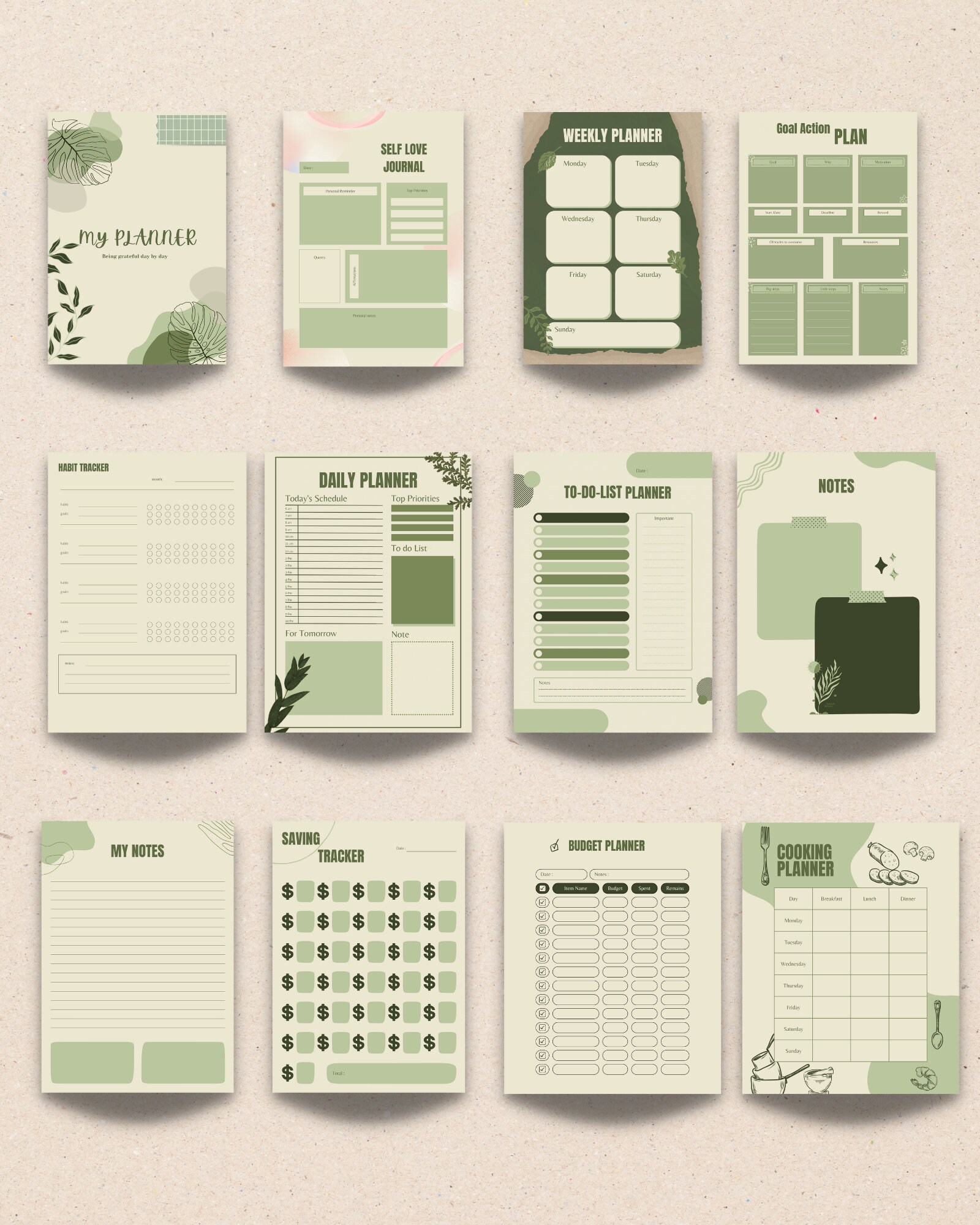 Printable Planner Template, Happy Planner, Daily Planner, Weekly ...