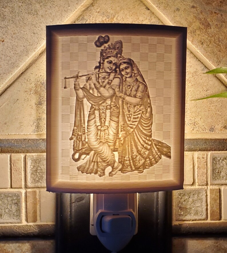 Lord Krishna and Radha Lithophane Photo Night Light - Etsy
