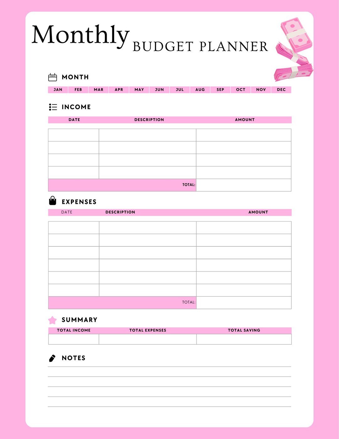 Digital Financial Budget Planner: iPad Finance Tracker Template - Etsy