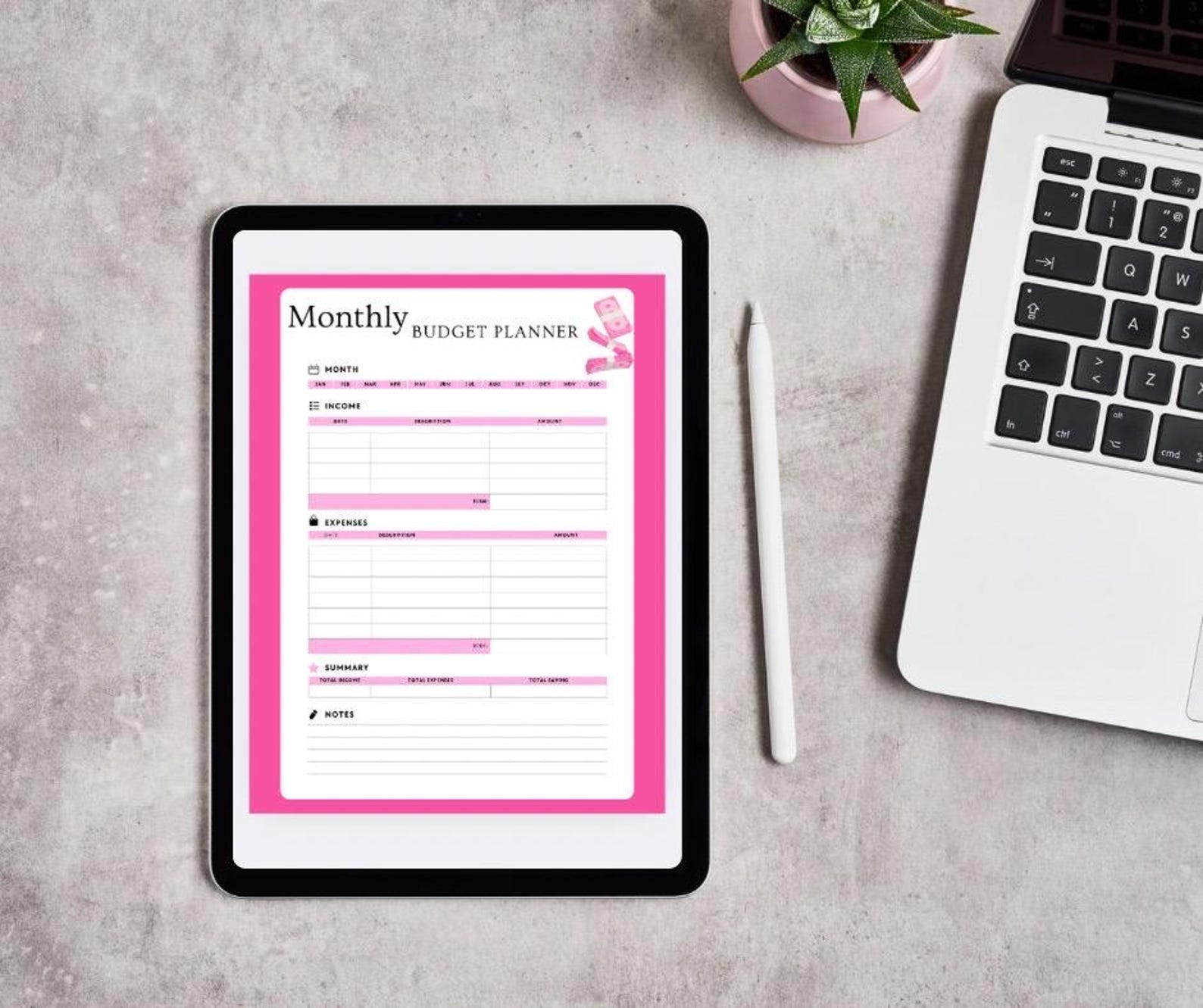 Digital Financial Budget Planner: iPad Finance Tracker Template - Etsy