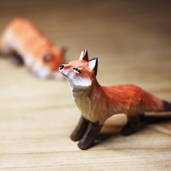 Wooden Fox - Etsy