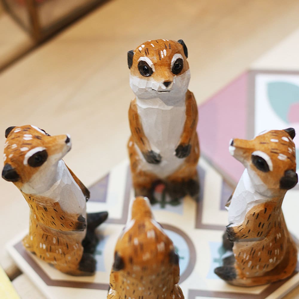 Wood Carving,hand Carved,bookshelf Decor,home Decor,meerkat Ornaments ...