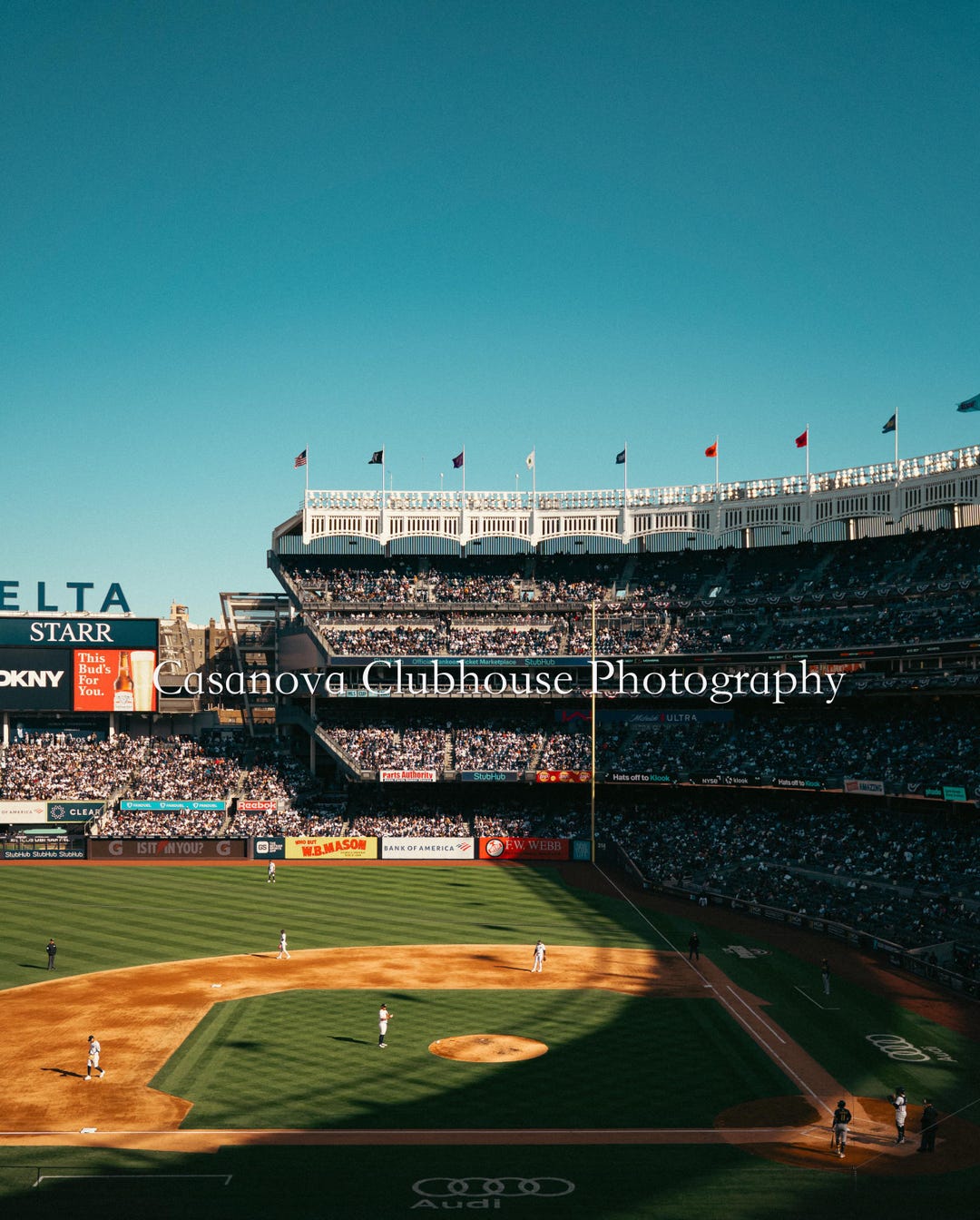 Opening Day at Yankee Stadium Print, Yankee Stadium Print, Baseball ...