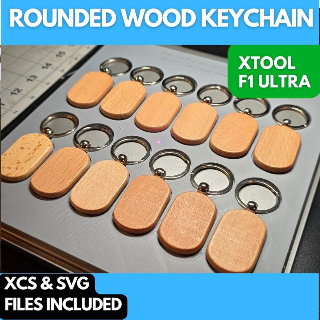 Rounded Wood Key Chains Jig Xtool F1 Ultra, 3D Printed Jig, Xtool Fiber Laser Jig, Xtool F1 ...