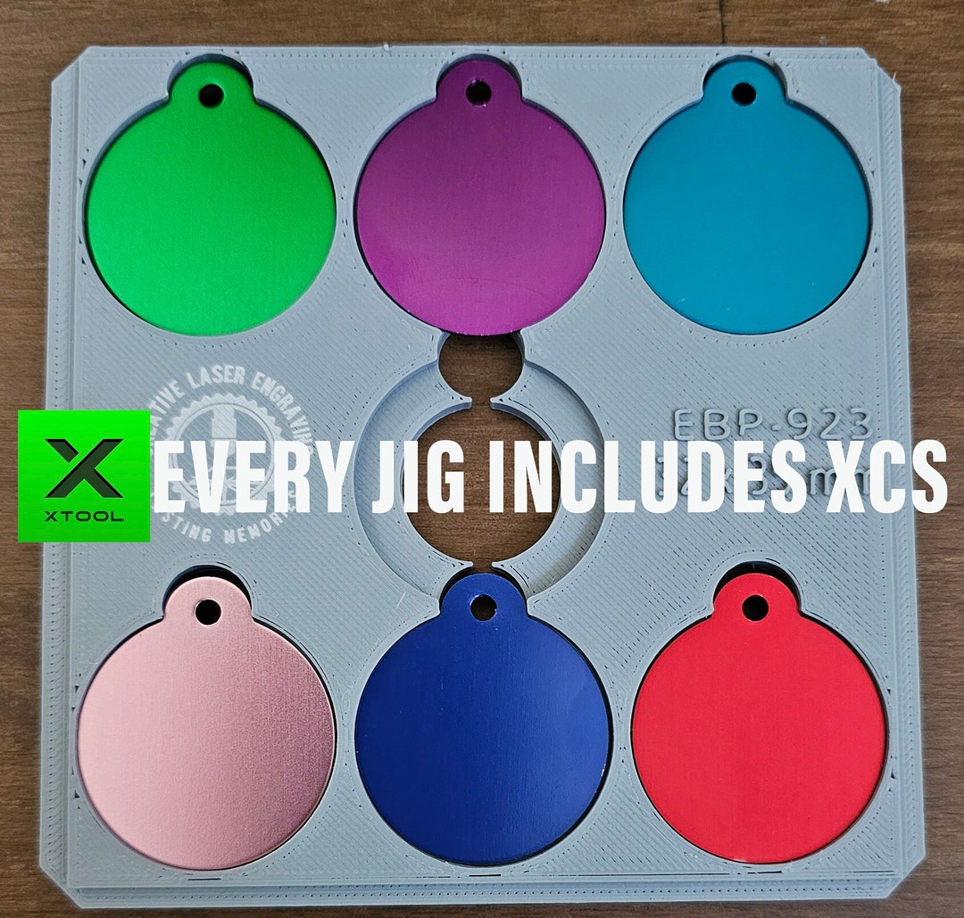 6 Charm Dog Tag Jig Xtool F1 Laser Engraver - Etsy