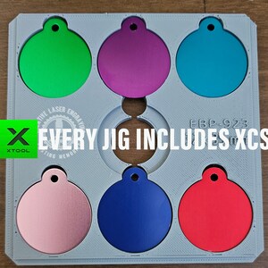 6 Charm Dog Tag Jig Xtool F1 Laser Engraver - Etsy UK
