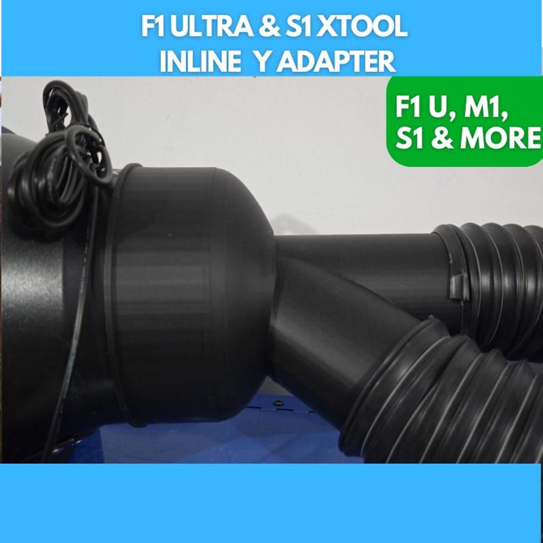 Xtool F1 Ultra & S1 Inline Y Adapter for Xtool Exhaust Fan, 3D Printed ...