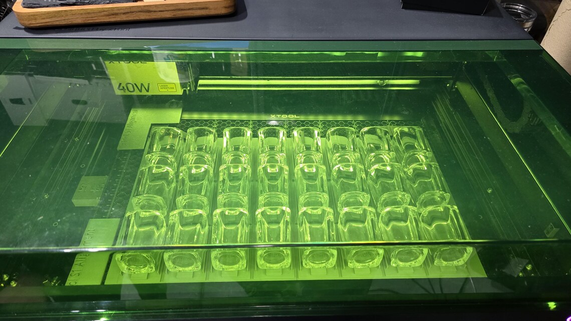 Xtool S1. P2, P3 Whiskey Shot Glass Jig, Xtool S1 Laser Engraver, 3D ...