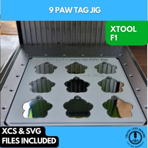 9 Paw Tag Jig Xtool F1 Laser Engraver - Etsy