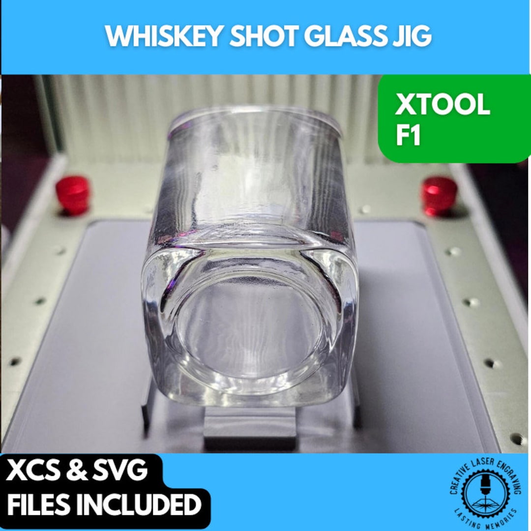 Whiskey Shot Glass Jig Xtool F1 Laser Engraver, 3D Printed Jig, Xtool ...