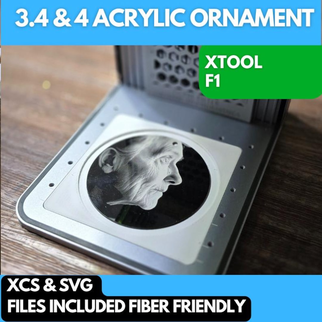 Acrylic Ornament Jig Xtool F1 Laser Engraver, 3D Printed Jig, Xtool ...