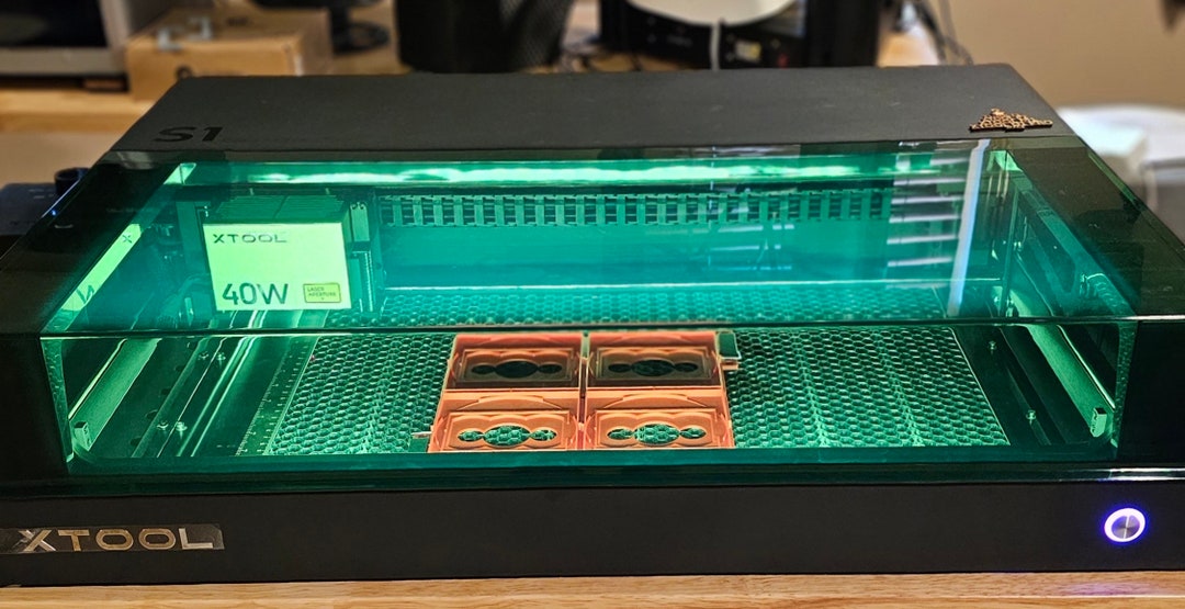 Xtool S1 Deluxe Square and Circle Coaster for Xtool S1 Diode Laser Jig. Also for We Metal ...