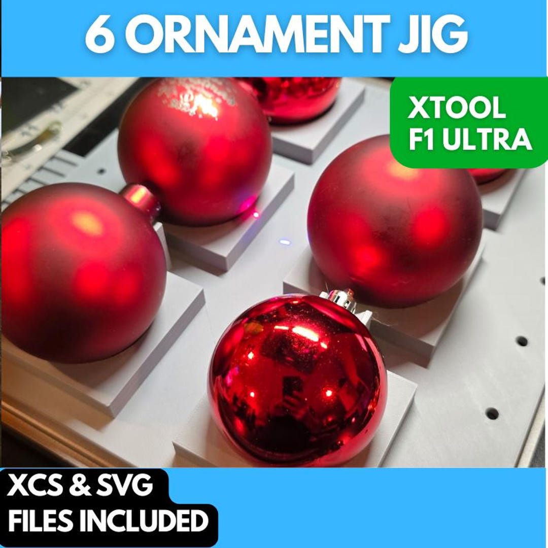 Xtool F1 Ball Ornament Jig, Glass Bauble Engraving Jig, Christmas ...