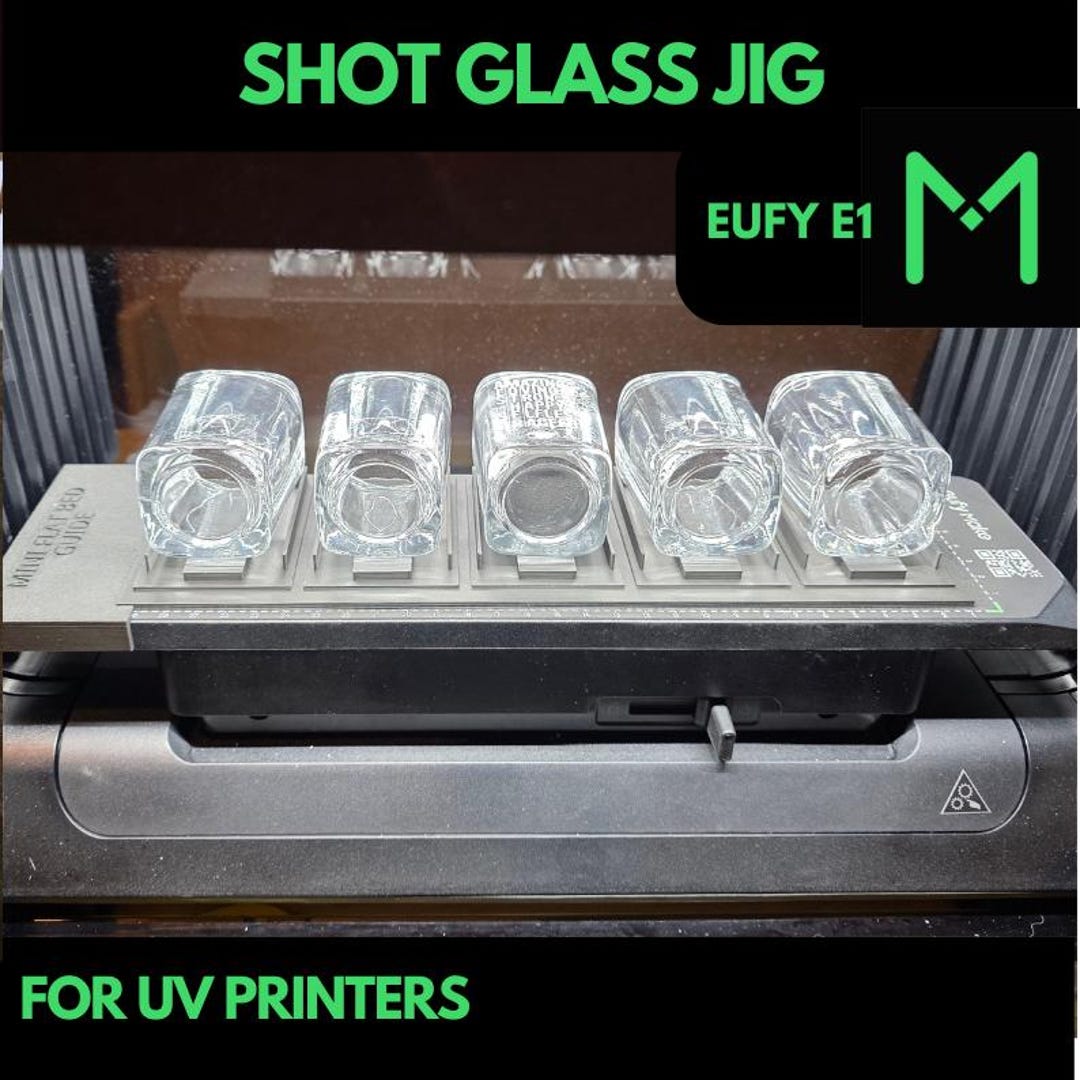 EUFY E1 UV Printer Shot Glass Jig, Shot Glass UV Printing, Shot Glass ...