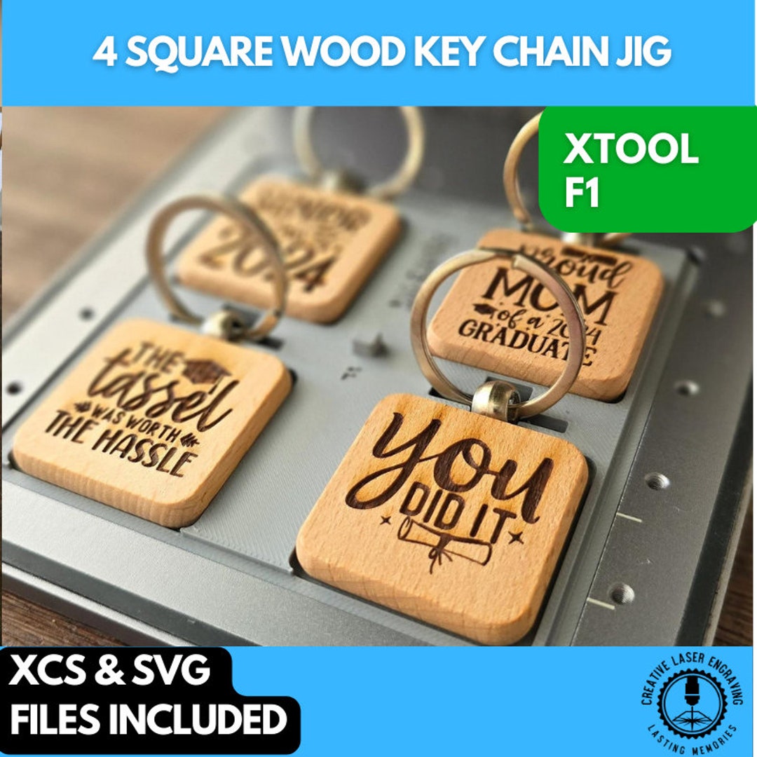 4 Square Wood Key Chain Jig F1 Laser Engraver - Etsy