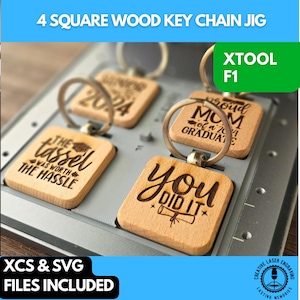 4 Square Wood Key Chain Jig F1 Laser Engraver - Etsy