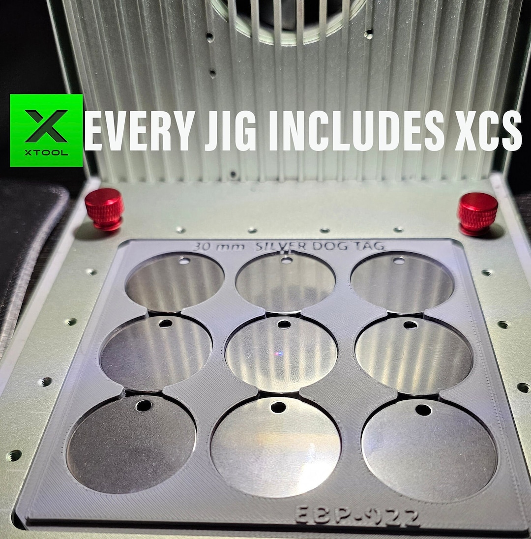 9 Circle 30 Mm Tag Jig Xtool F1 Laser Engraver - Etsy