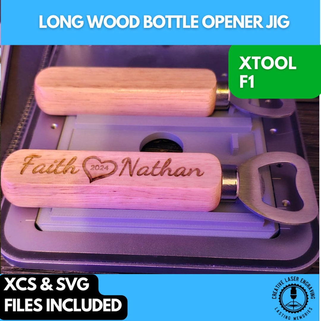 Long Wood Bottle Opener Jig Xtool F1 Laser Engraver, Xtool F1, Xtool Fiber Laser Jig, Laser Jig ...