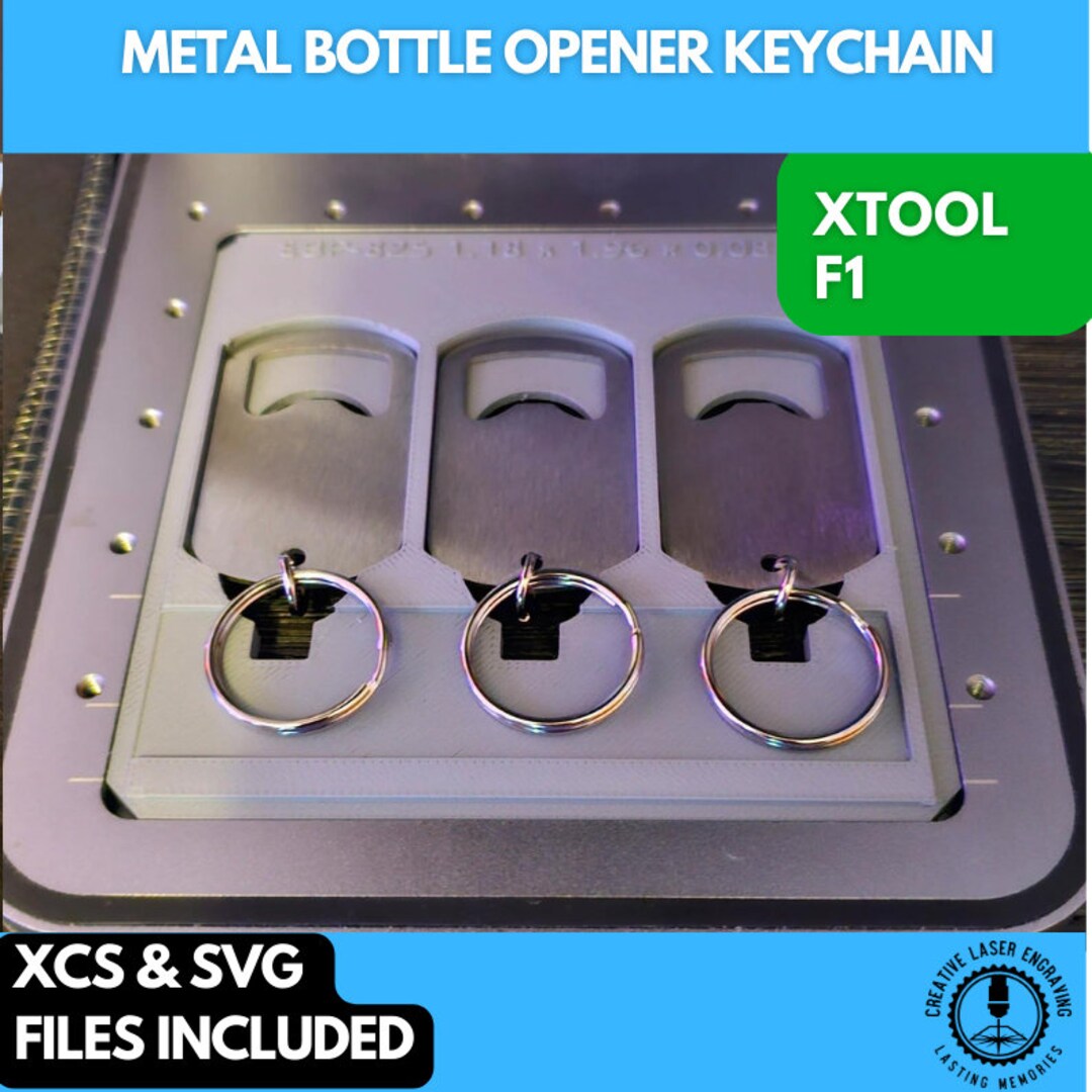 Metal Bottle Opener Keychain Jig Xtool F1 Laser Engraver, Xtool F1, Xtool Fiber Laser Jig, Laser ...